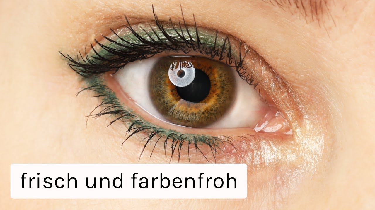 Frisches, farbenfrohes Augen-Make-Up mit Grün und Gold! - YouTube