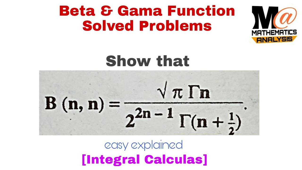 Beta and Gama functions solved problems | 3 | integral Calculas | engineering mathematics - YouTube
