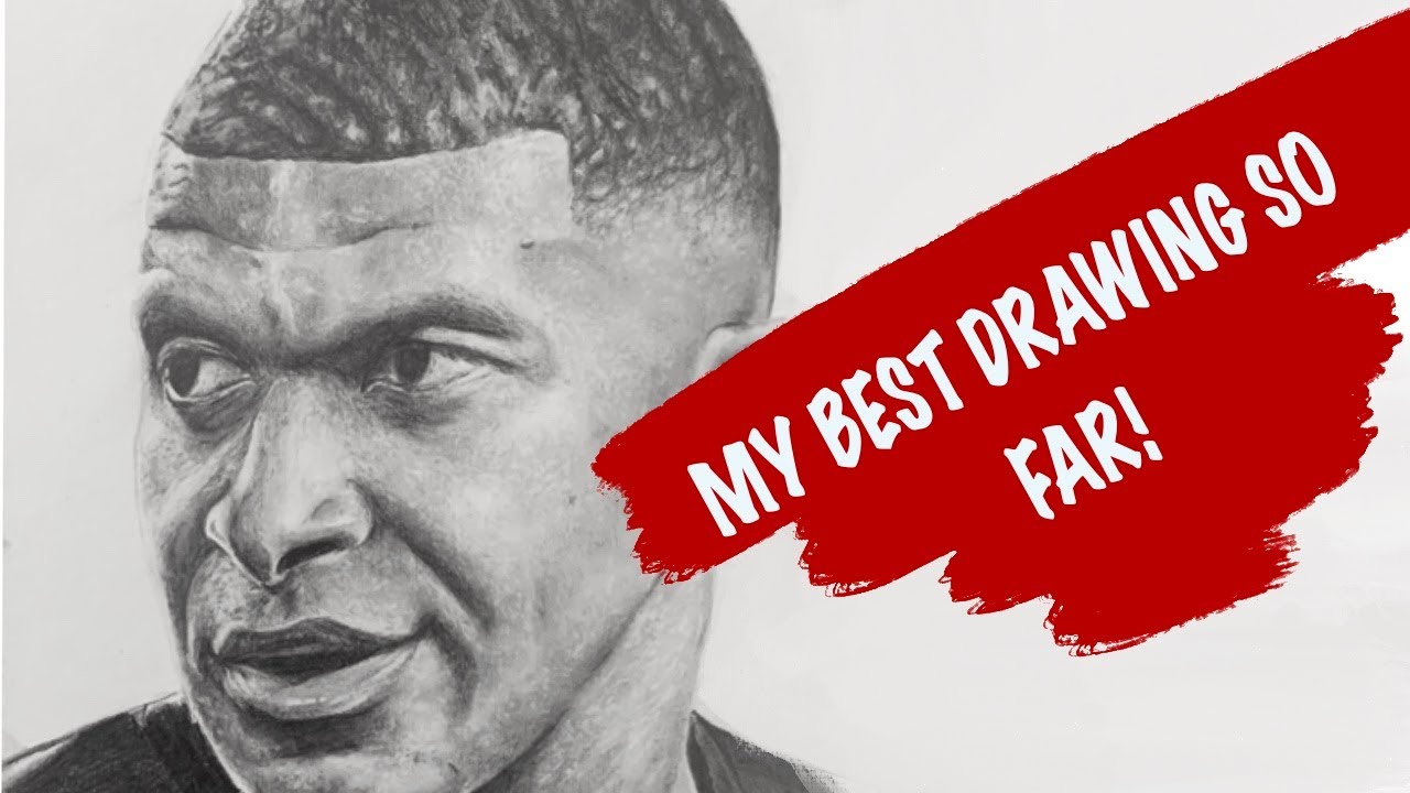 Kylian Mbappè - Super Realistic Pencil Portrait Drawing | Time-lapse ...