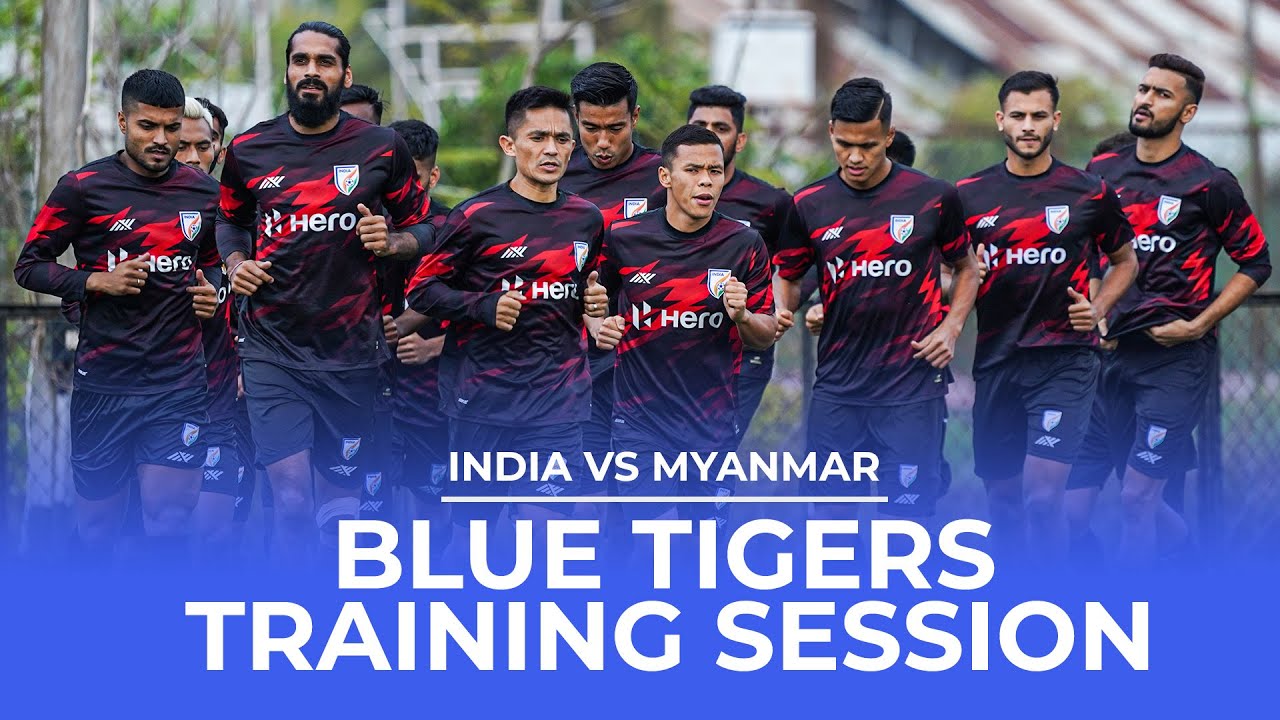 Indian Football Team Training Session in Manipur | India Vs Myanmar ...
