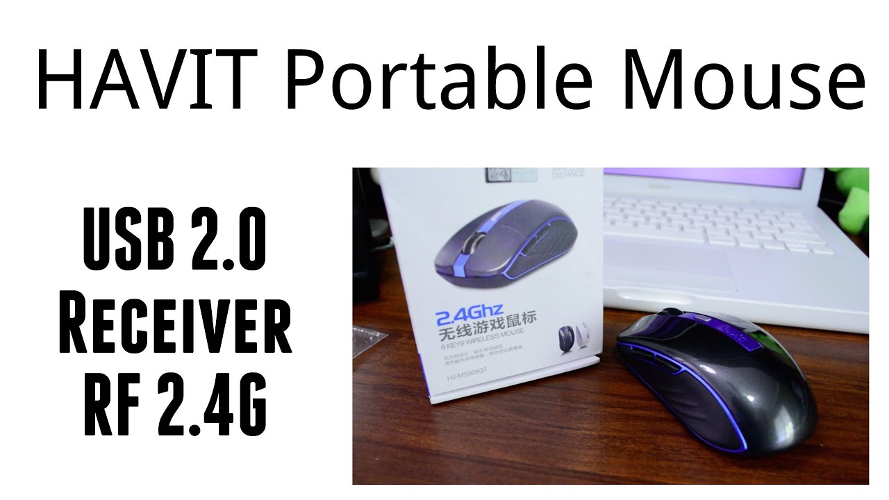 HAVIT Portable Wireless Optical Mouse USB 2.0 Receiver RF 2.4G ...