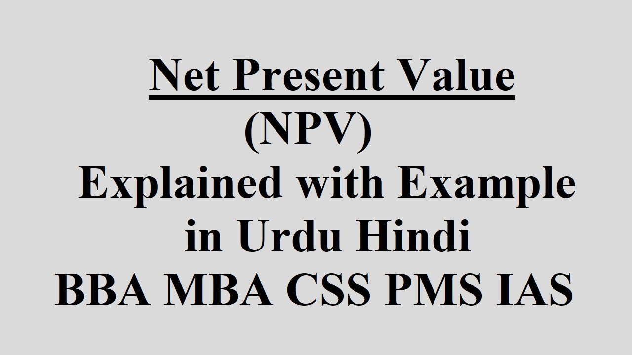 How to find Net Present Value (npv) | Financial Management |BBA |B.com ...