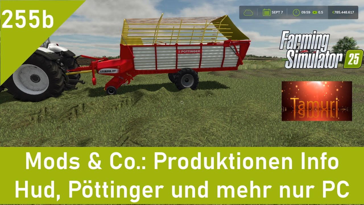 LS25 Mods & Co. 255b: Produktionen Info Hud, Pöttinger und mehr nur PC ...