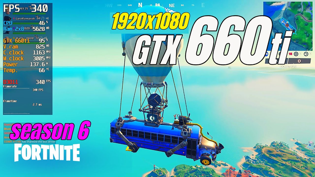 GTX 660 ti / Fortnite - Season 6 / 1080p / Performance Mode (FPS BOOST ...
