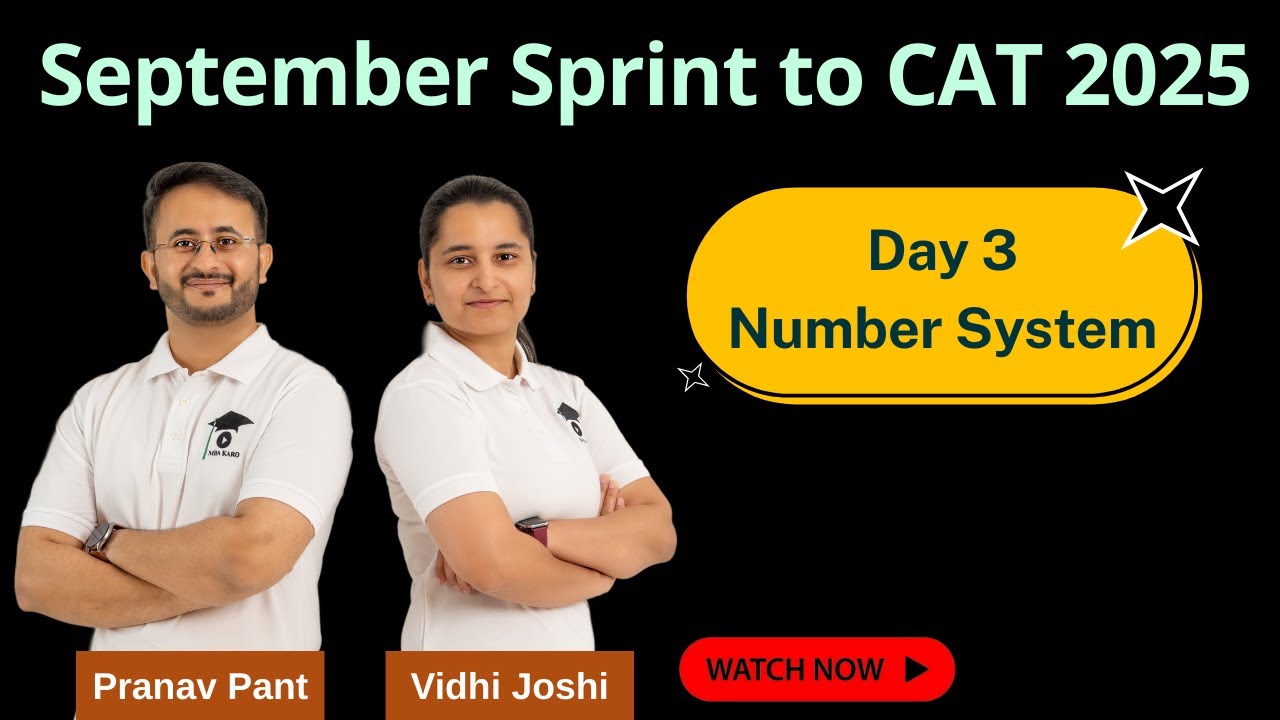 September Sprint to CAT 2025 | Class 3 | Number System | Complete ...