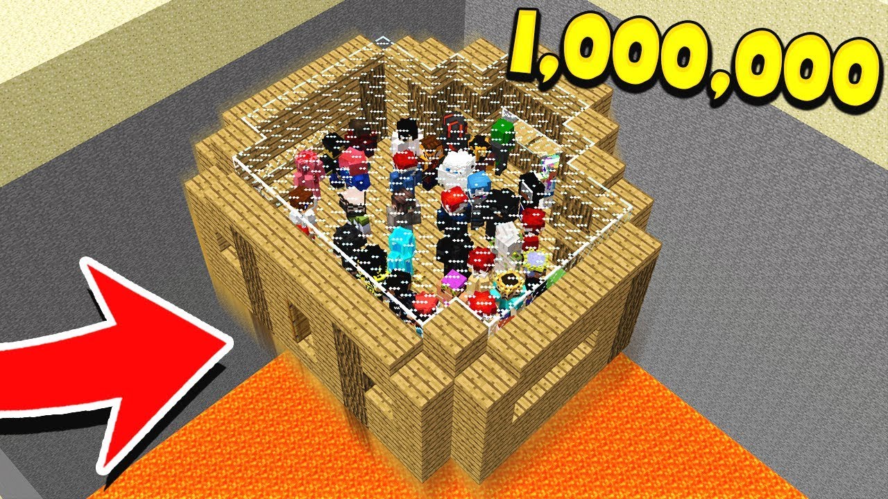 1,000,000 FANS VS WORLDS DEADLIEST MINECRAFT TRAP! - YouTube