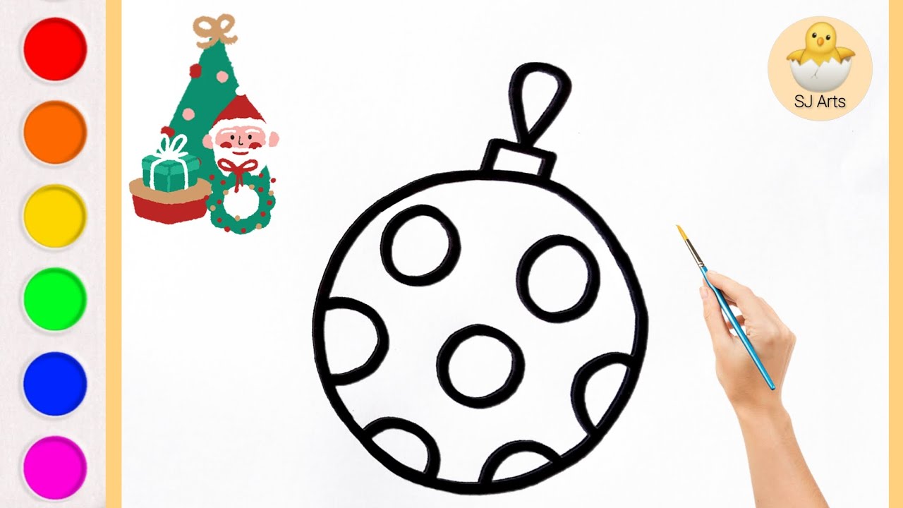 Christmas ball drawing easy step by step 🎄|christmas special drawing ...