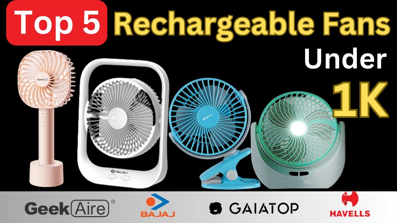 Top 5 Rechargeable Fans in 2025 | Best Portable Fan | Best Mini fan in ...