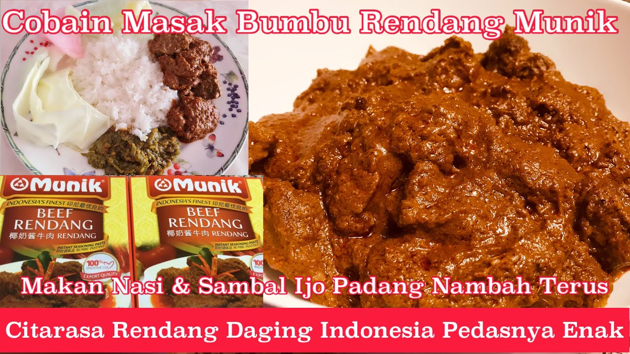 Rendang Daging Bumbu Munik. Rendang Daging Bumbunya Enak & Pedas # ...