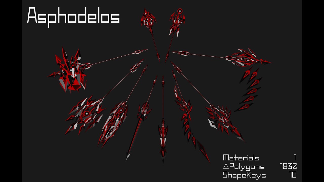 【オリジナル変形武器】Asphodelos（アスフォデロス） 3DモデルBoothにて販売中 - YouTube