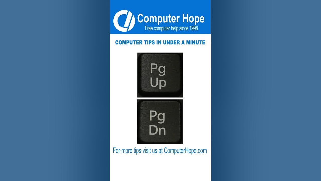 Master the Page Up & Page Down Keys | Keyboard Shortcut Tutorial for Faster Scrolling - YouTube