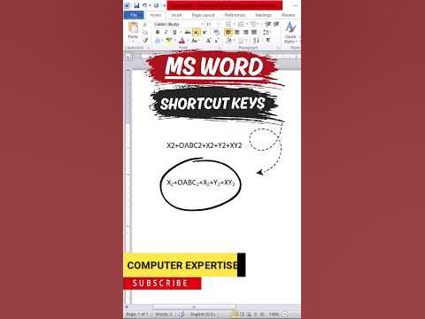 👉Microsoft WORD Superscript & Subscript Shortcut Keys 2024|MS WORD ...