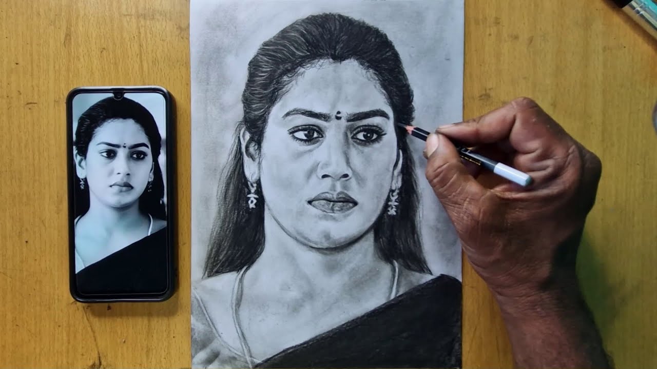 Moondru Mudichu Swathi Konde Pencil Drawing | Magimay arts # ...