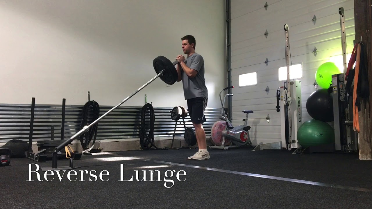 Landmine Reverse Lunge - YouTube