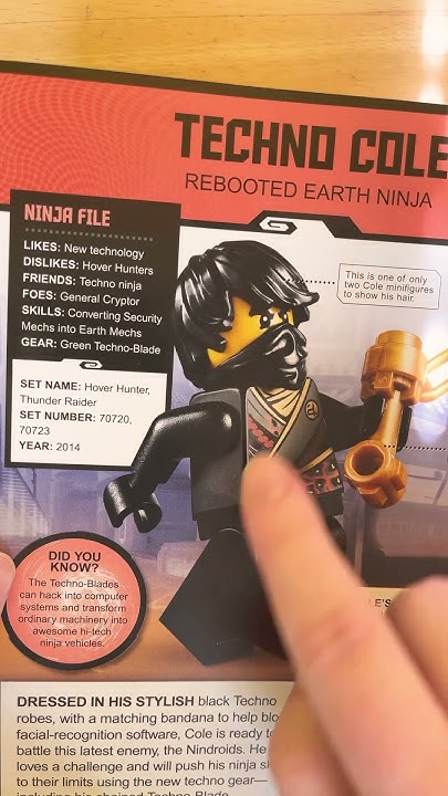 LEGO NINJAGQ Masters of Spinjitzu TECHNO COLE Reboot Earth Ninja #lego #ninjago #legos # ...