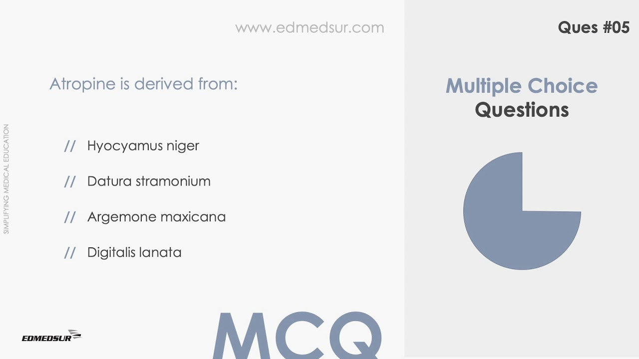 PHARMACOLOGY MCQs QUIZ VIDEO - 4 (ANS DRUGS) - YouTube