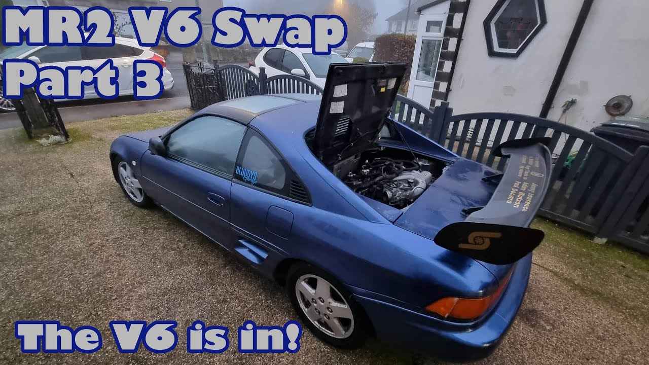 Toyota MR2 V6 Swap - Part Three - Installing the V6 - YouTube