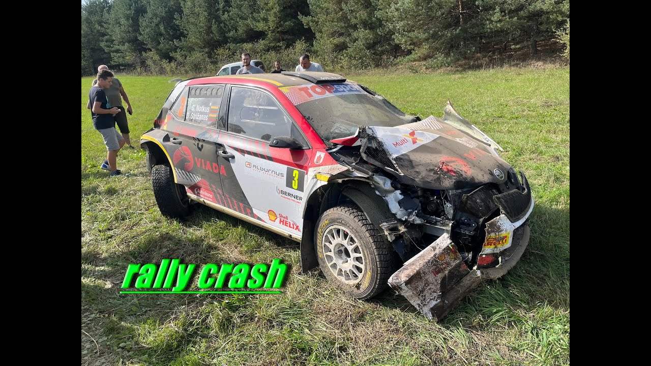 G.Notkus & D.Strizanas crash skoda R5 - YouTube