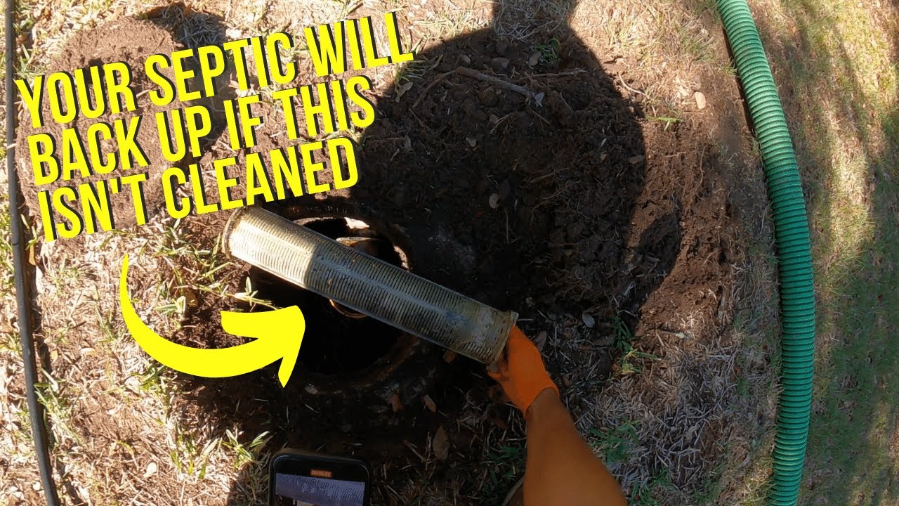 Pumping a Septic Tank and Cleaning an Effluent Filter - YouTube