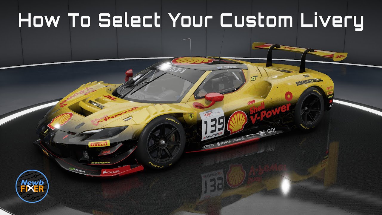 How to select your Custom ACC Livery - YouTube
