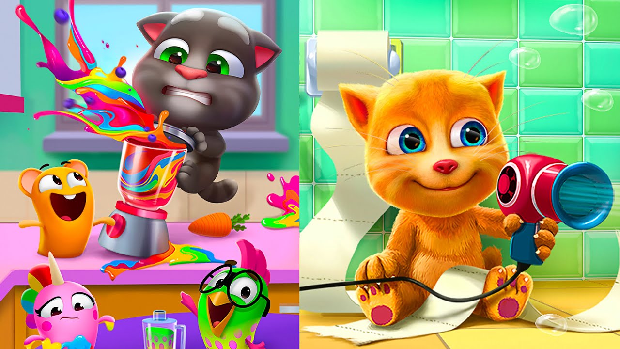 My Talking Ginger VS Talking Tom 2 in the Gameplay #1 - YouTube