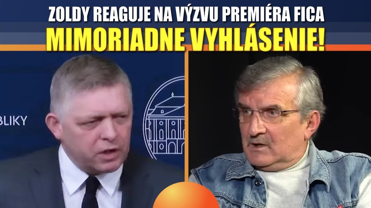 Zoldy reaguje na výzvu Fica a vydal mimoriadne vyhlásenie - YouTube