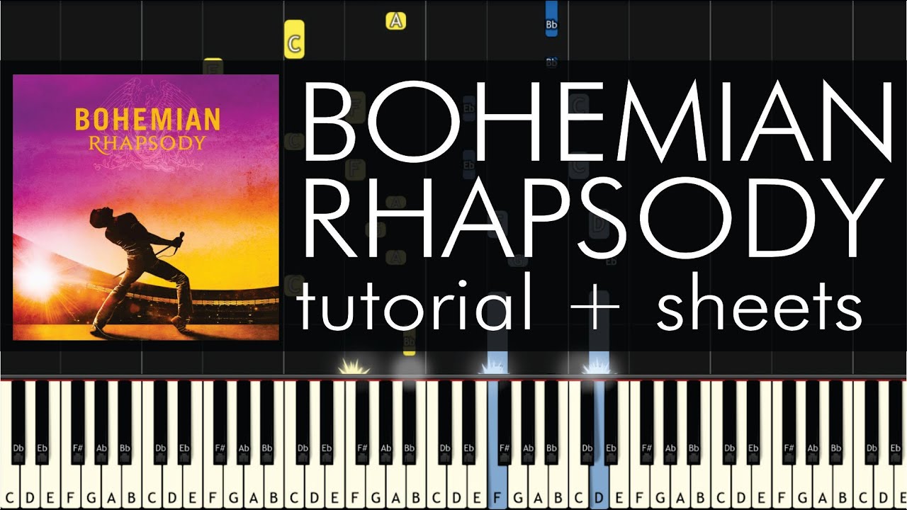 Queen Bohemian Rhapsody Piano Tutorial Synthesia Sheets Youtube