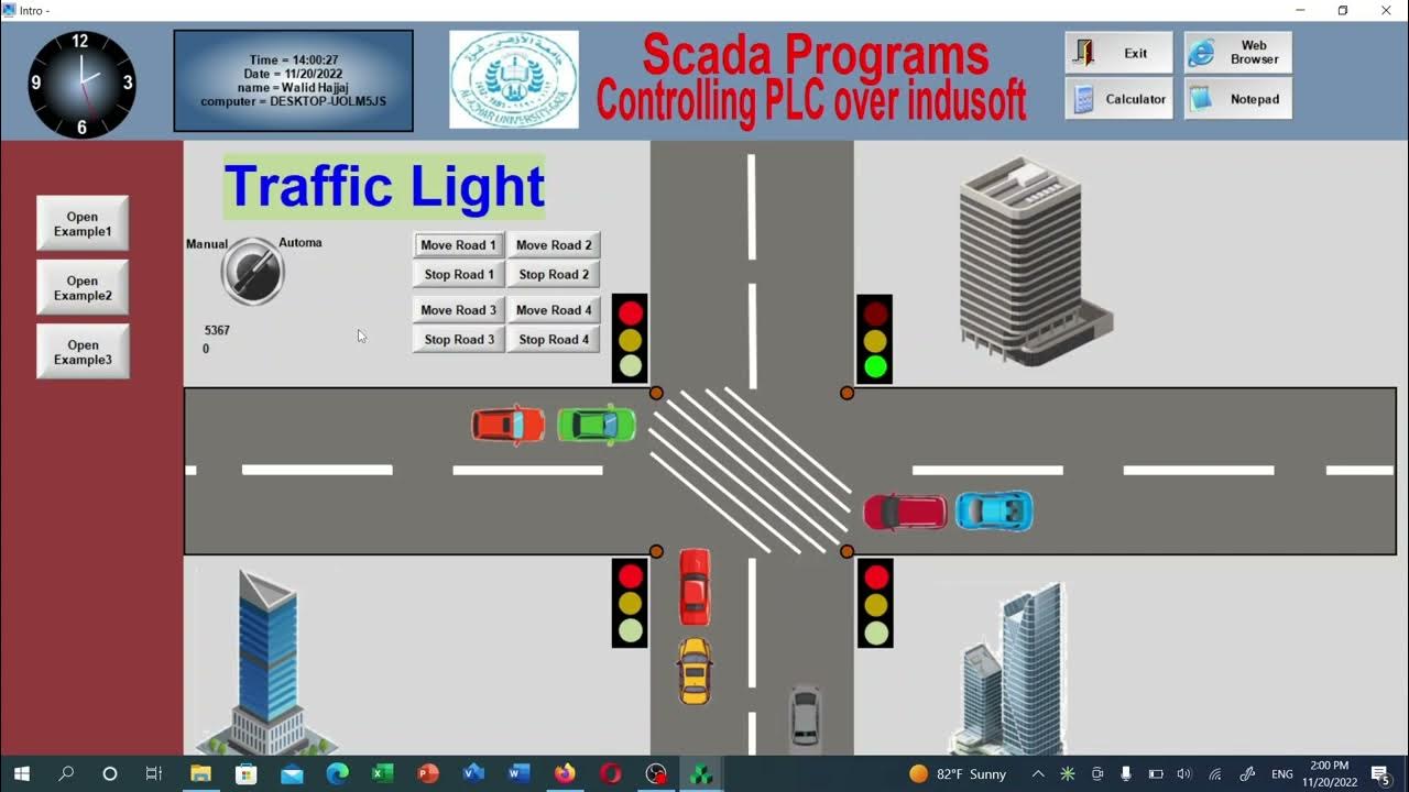 Traffic light project using indusoft web studio - YouTube