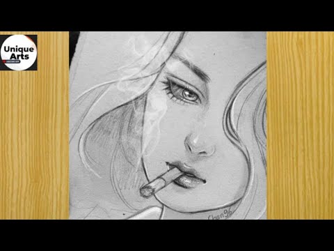How to draw smoking girl|Attitude girl|bad girl drawing step by step ...