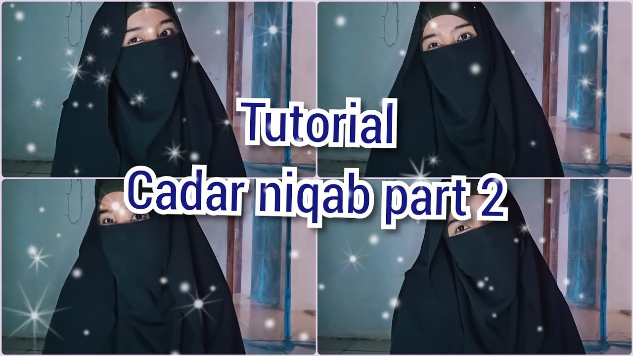 Tutorial cadar niqab menggunakan pashmina warna hitam - YouTube