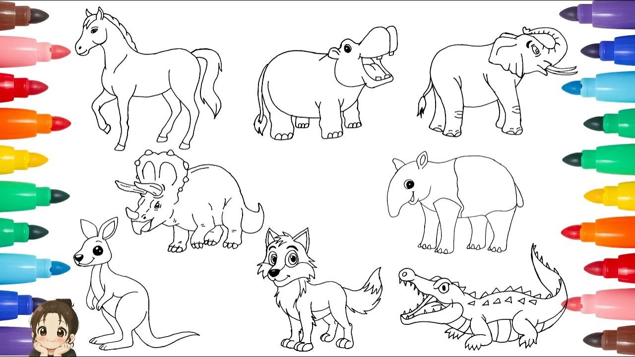 How To Draw Wild Animals For Kindergarten