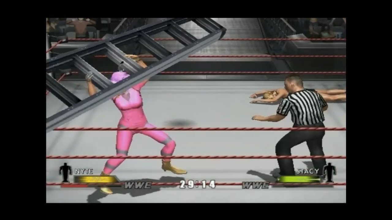 WWE Day of Reckoning (NINTENDO GAMECUBE) Nyte vs the Females Matches ...