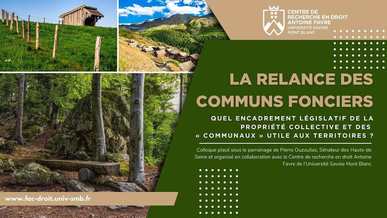 Jean-Francois Joye / Colloque "La relance des communs fonciers" - YouTube