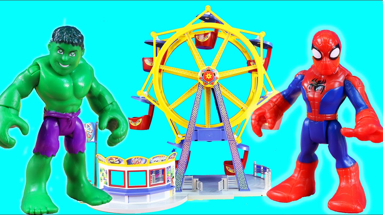 Batman Superhero Vacation Day Amusement Park | Ferris Wheel Ride ...