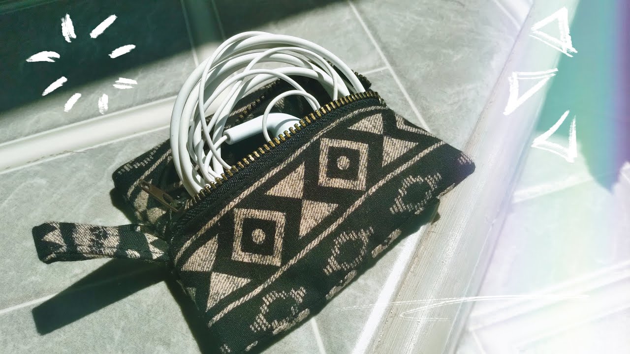 How To Make Small Pouch I Headsets Pouch DIY I Zipper Pouch Tutorial I ...