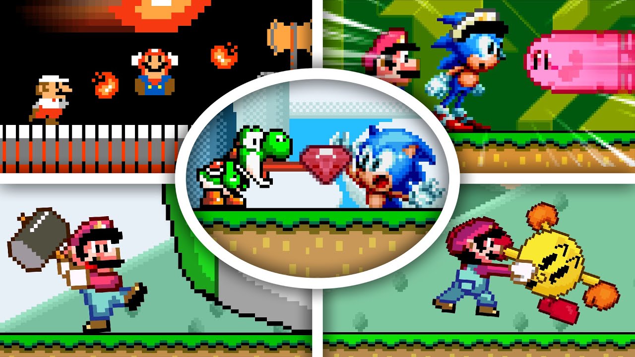 Famous OP pixel characters - Mario vs Sonic vs Pacman vs Kirby - Season ...