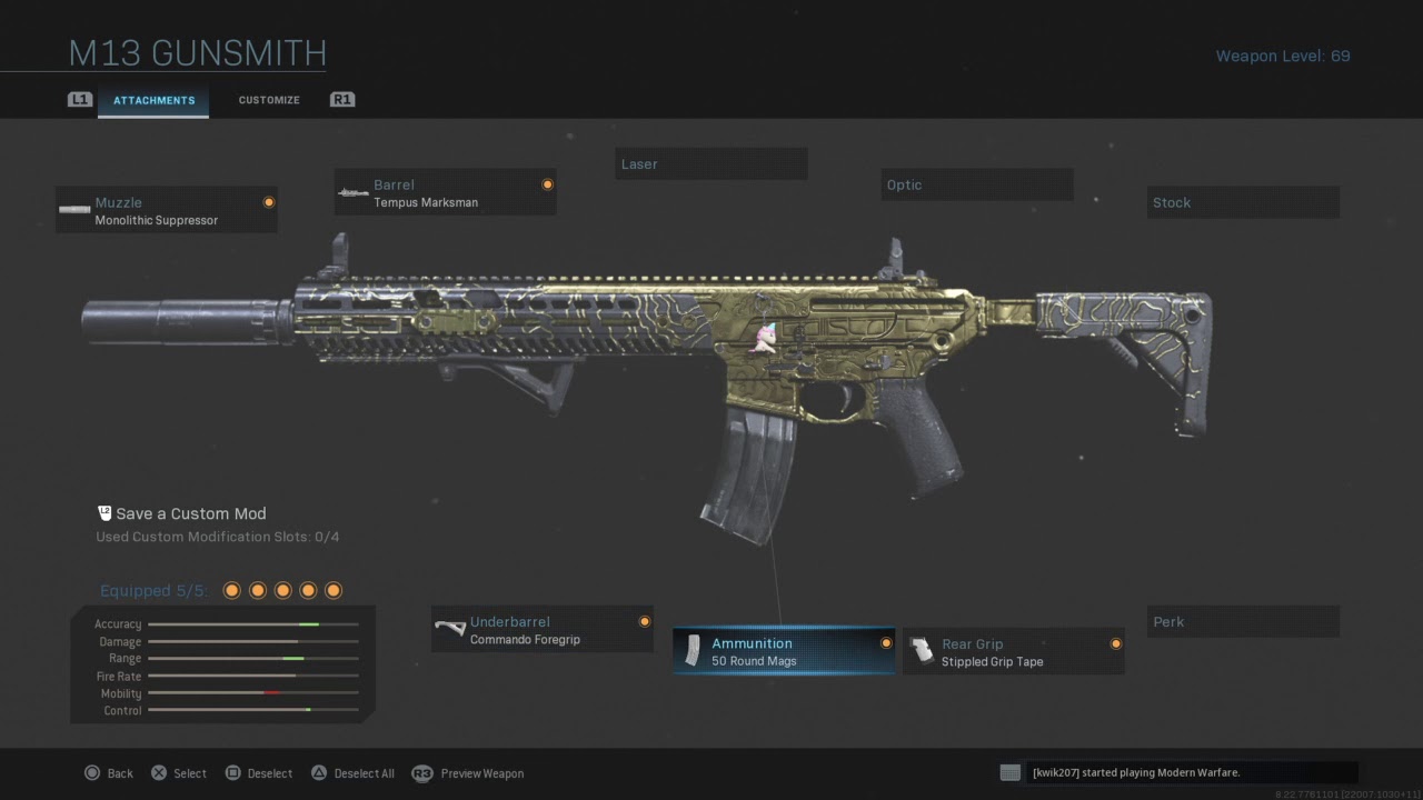 No recoil on M13 best set up an attachments modern warfare - YouTube