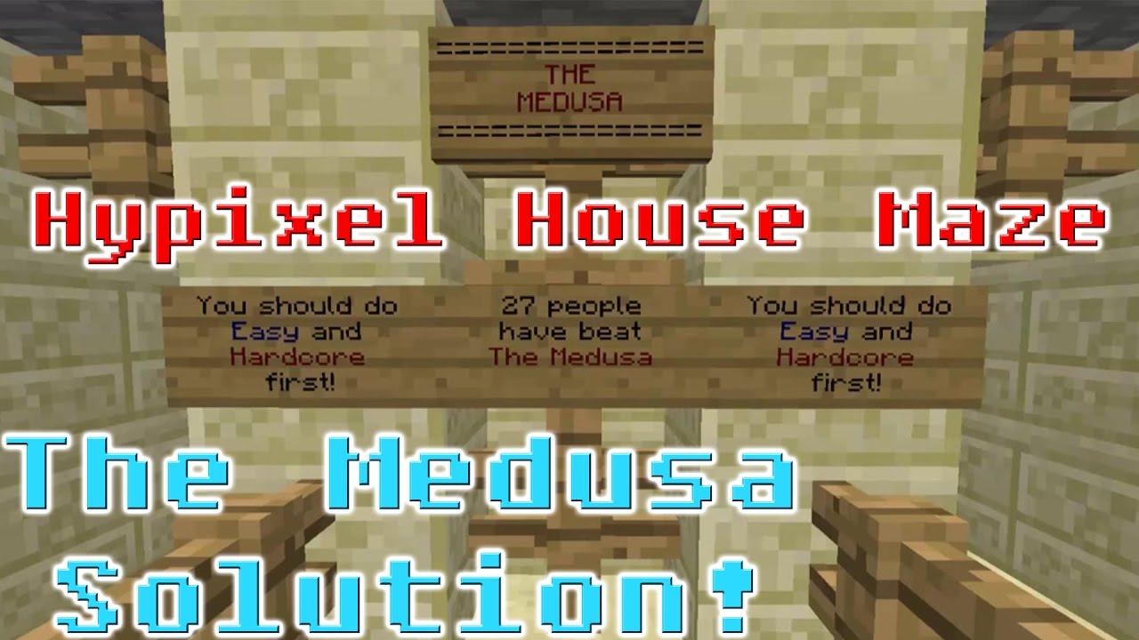 "The Medusa" Solution | Hypixel House Maze | Minecraft - YouTube