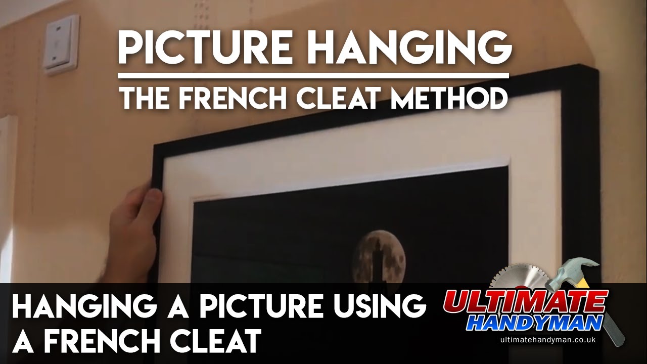 Hanging a picture using a French cleat - YouTube