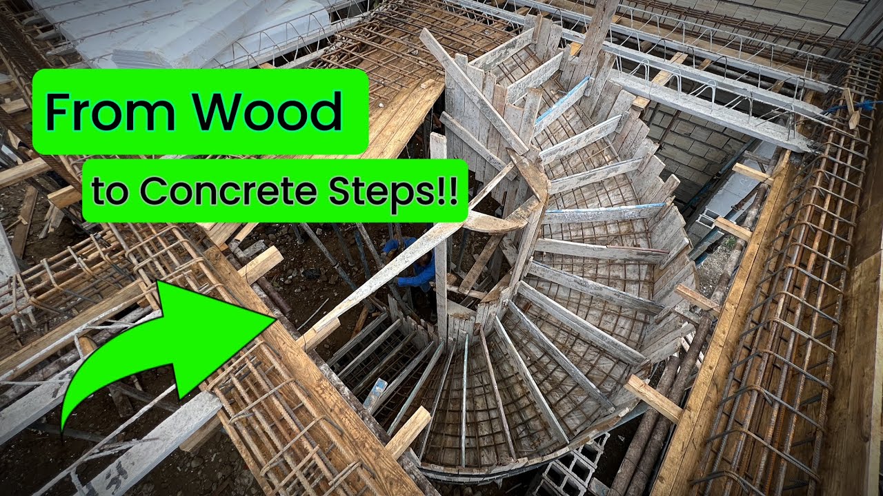 DIY Spiral Concrete Staircase 🔥 Step by Step - YouTube