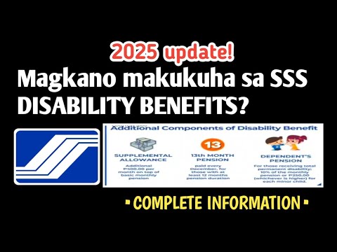 MAGKANO ANG SSS DISABILITY BENEFITS NGAYONG 2025? How to compute SSS ...