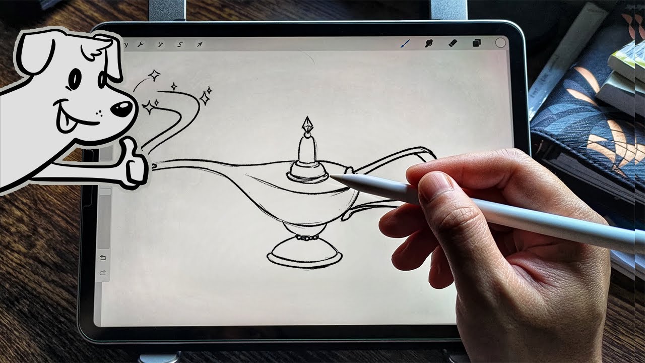 How to draw magic lamp 🧞 - YouTube