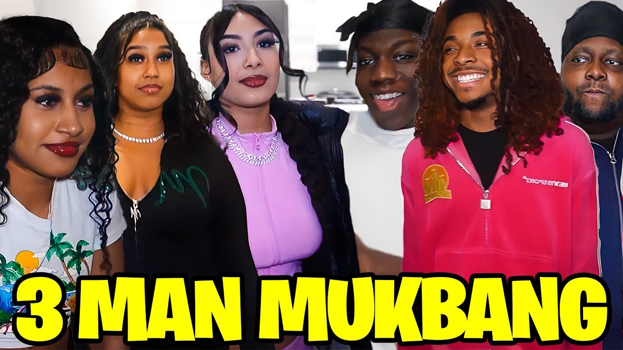 We Did A Mukbang With 3 New York Girls.. (Ft Dabo & Jboolin) - YouTube