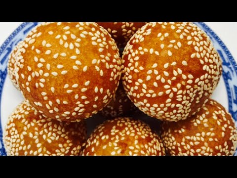 Boules de sésame aux haricots mungo - Bánh rán vừng nhân đậu xanh ...