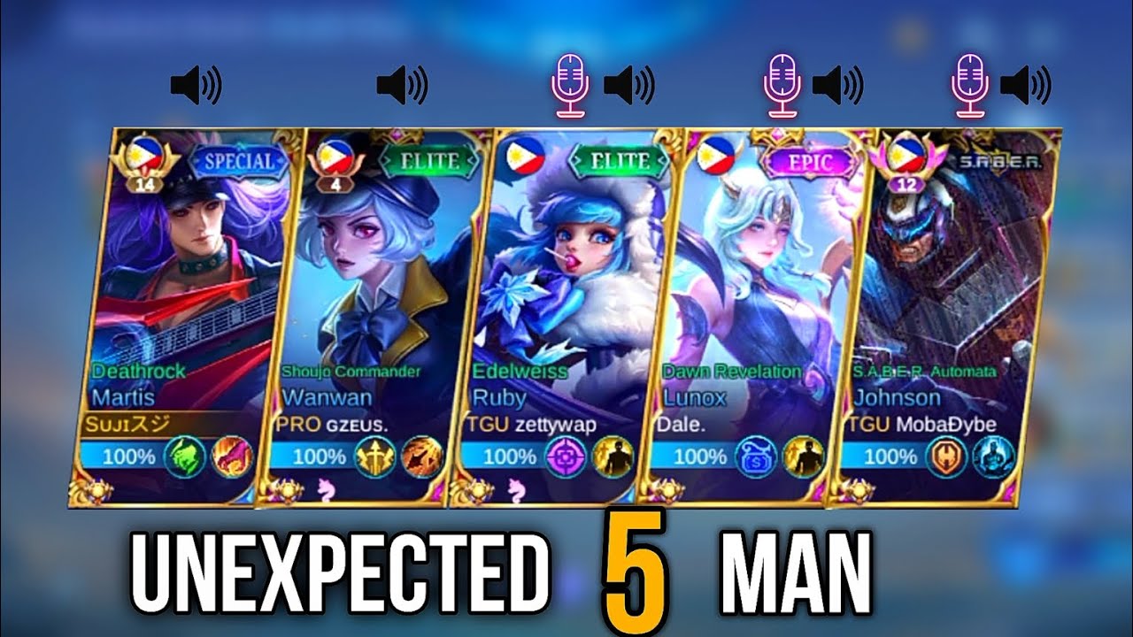 RANDOM 5 MAN PLAYER IN RANK GANK | THEY ARE VERY STRONG!!! | MLBB - YouTube