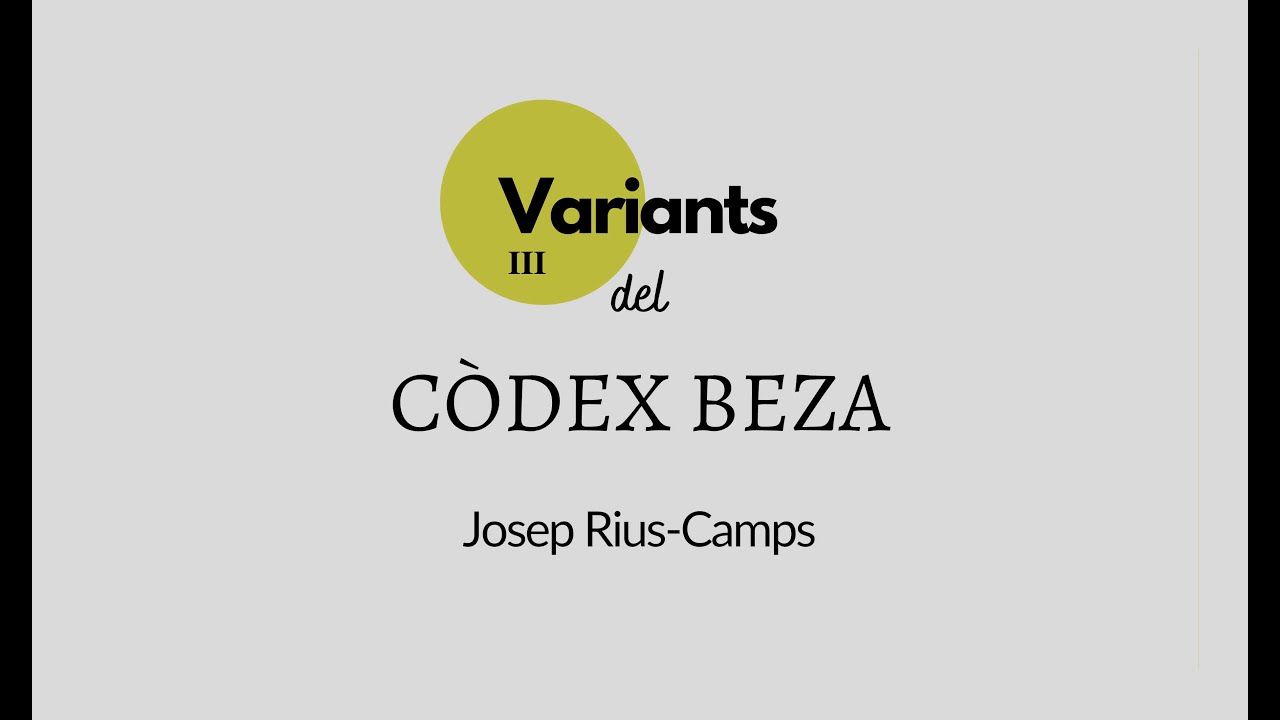 003 Jesús s'identifica amb el Messies Samarità // Josep Rius-Camps ...