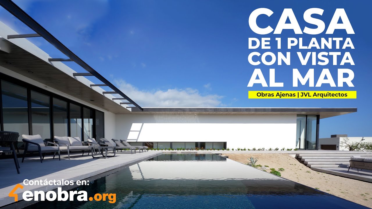 CASA de 1 PLANTA con VISTA AL MAR con MURO NEGRO | @jvlarchitects - YouTube