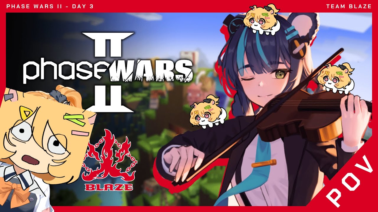 【PHASE WARS II】PLAYING AS BBEAR @ DAY 3 - Minecraft【Team Blaze】 - YouTube