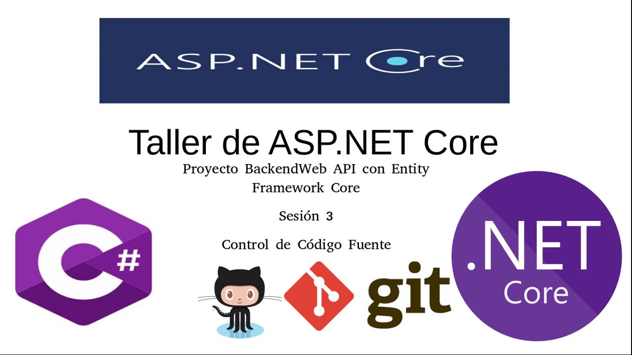 Taller de construcción de aplicaciones con ASP.NET Core | Control de codigo fuente con Git - YouTube