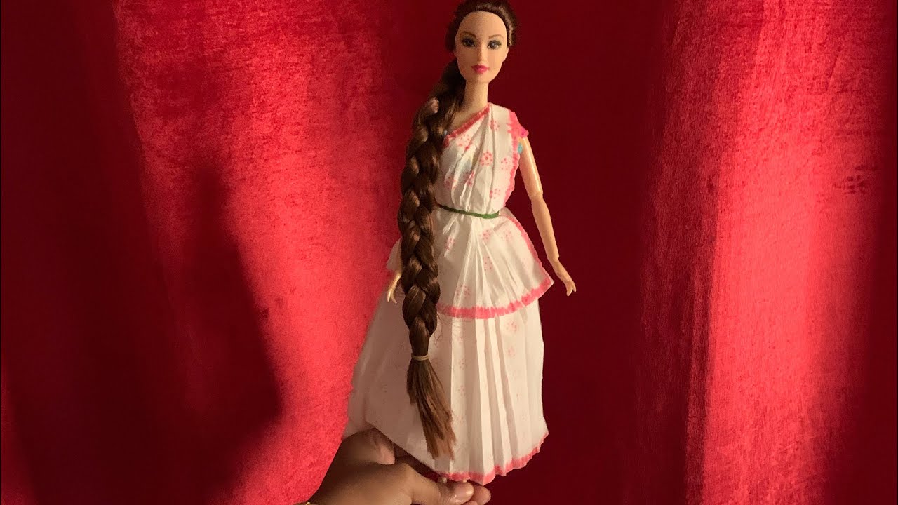Beautiful Doll Dress Ideas | Making Doll Dress Using tissue paper # diy ...